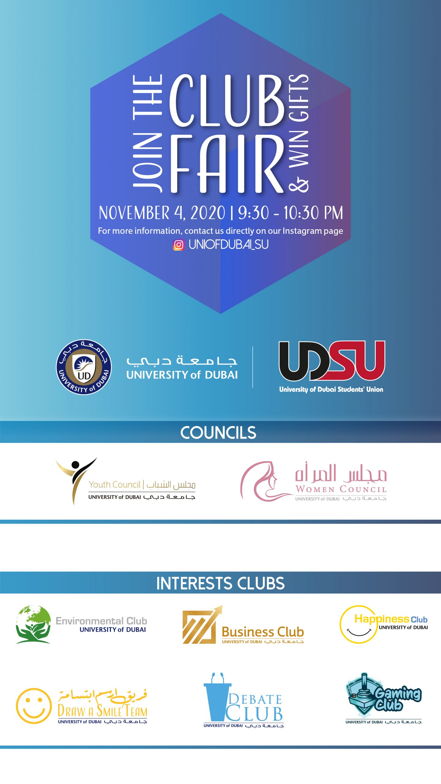 Club Fair: Councils and Interest Clubs - University of Dubai