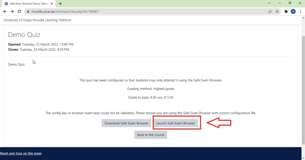 How to Use Safe Exam Browser - University of Dubai
