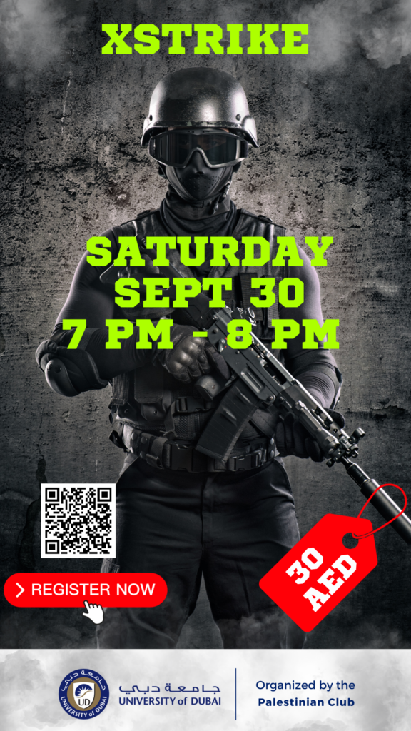 X Strike, by the Palestine Club - University of Dubai